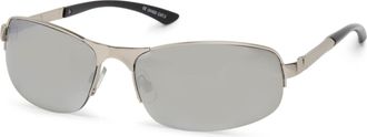 styleBREAKER Sonnenbrille Sonnenbrille Halbrand mit Rechteckigen Gl&auml;sern