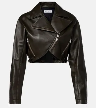 Alaia Ala&iuml;a Veste courte en cuir