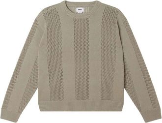 Obey Crochet Rundhals-Pullover - - Knitwear - Herren - Grau - S