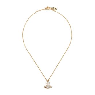 Vivienne Westwood Femme, Accessoires, Jaune, Taille: ONE Size Pendentif Or Blanc Collier