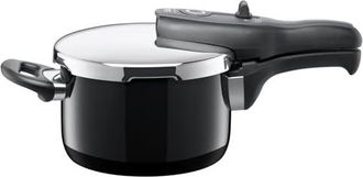 Silit Sicomatic t-Plus Schnellkochtopf 2,5l, Schnelltopf 18 cm, Silargan Funktionskeramik, Induktion, 3 Kochstufen, Einhand-Drehregler, schwarz