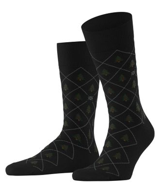 Burlington Herren Socken Christmas Tree M So Baumwolle gemustert 1 Paar, Schwarz Black 3000, 40-46