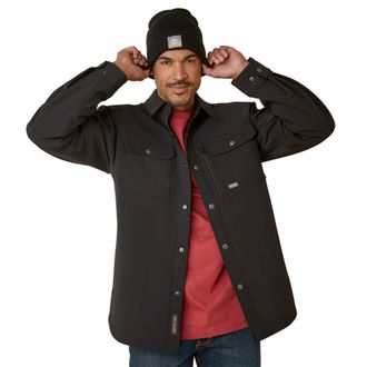 Ariat Mens Rebar DuraStretch Utility Softshell Shirt Jacket Long Sleeve in Black, Size Small, by Ariat
