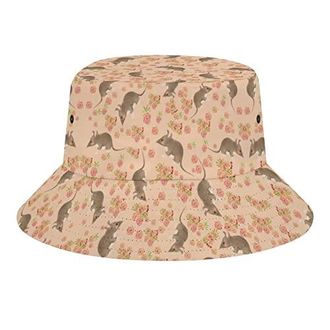 Generic Fleurs De Possums-2 Chapeaux De Seau Mode Chapeau De Pêcheur Unisexe Casquettes Visières pour Femme Hommes Voyage