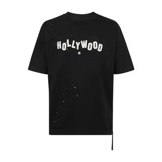 Amiri Homme, Tops, Noir, Taille: L Tee-shirt Shotgun Hollywood Noir