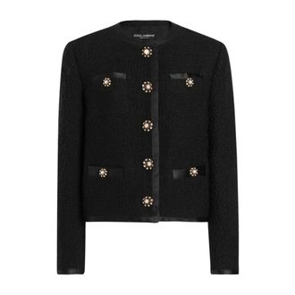 Dolce & Gabbana Femme, Vestes, Noir, Taille: 36 FR Veste noire pour femme