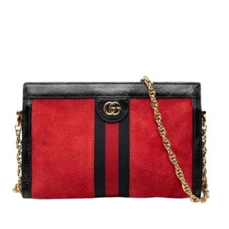 Gucci Sac bandouli&egrave;re Vintage en daim Pre-owned - Femme - Pre-owned - Rouge - Taille: ONE Size