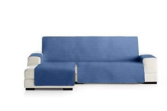 Eysa wasserdichte und atmungsaktive Sofa überwurf Chaise Longue Oslo Protect 290 cm., Farbe 03/blau, Links frontalsicht
