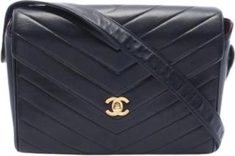 Chanel Sac bandouli&egrave;re vintage Pre-owned - Femme - Pre-owned - Noir - Taille: ONE Size
