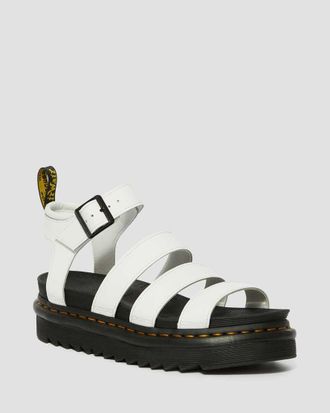 Dr. Martens Hydro Blaire Riemen Sandalen, Leder in Wei&szlig;, Gr&ouml;&szlig;e: 40
