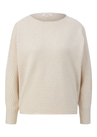 s.Oliver Weicher Strickpullover aus Viskosemix mit Fledermaus&auml;rmeln