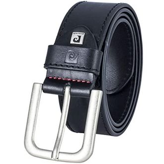 Pierre Cardin ceinture homme de cuir de vachette pleine fleur, 40 mm large et 3,8 mm fort, ajustable, ceinture, ceinture de cuir, ceinture pour jeans, noir, Gr&ouml;&szlig;e/S