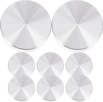 BESPORTBLE 8 St&uuml;ck Teiliges Aluminiumlegierungs Adapter rutschfeste Runde Scheiben f&uuml;r Glastischplatten Transparente Glas top Adapter f&uuml;r Wohn Kaffeetische Einfa