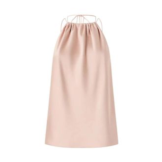 Pinko Carota Satin Top - - Tops - Damen - Rosa - S