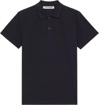 Trussardi Homme, Tops, Bleu, Taille: S Polo-Piqu&eacute; Coupe Standard
