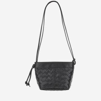 Bottega Veneta Womens 15 Venetian Leather Bag Black Pelle Shoulder