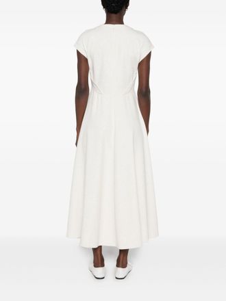Emporio Armani Metallic-Fibre Finish Dress - White
