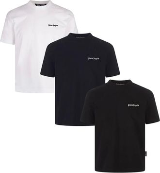 Palm Angels Homme, Tops, Multicolore, Taille: 2XL Classic Logo T-Shirt Tripack