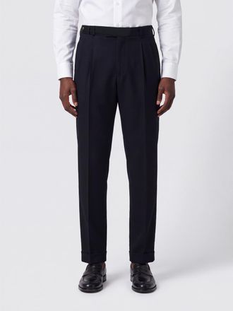 Pantaloni Torino Pantalon de tailleur slim fit en gabardine &agrave; pinces