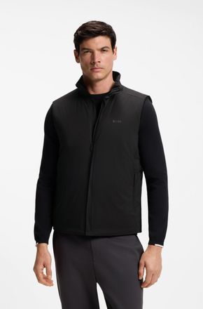 Boss Green by Hugo Boss Funktionsweste BOSS GREEN, Herren, Gr. 3XL, schwarz001, Web, Obermaterial: 100% Polyamid, unifarben, regular fit normal, hoch geschlossener Ausschnitt
