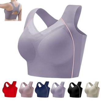 Generic Elimuse Bra, Mirahug - Soutien-gorge correcteur ultime de levage et de mise en forme, dos en X, sans couture, sans armatures, violet, 4XL