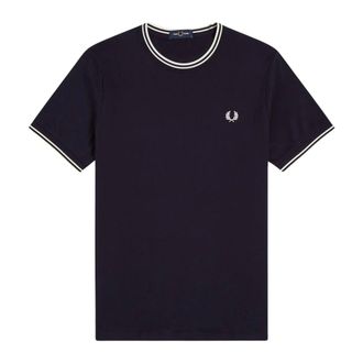 Fred Perry Homme, Tops, Bleu, Taille: L Twin Tipped T-shirt