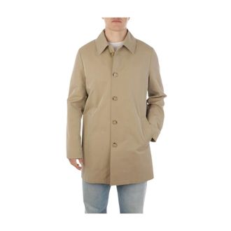 Aquascutum Homme, Manteaux, Beige, Taille: 4XL Cotton Trench Coat