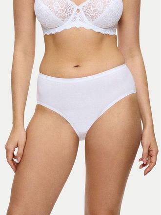 Triumph Klassischer Damenslip mit hoher Taille Sense Of Cotton 10224970 Weiß