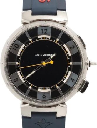 Louis Vuitton unisex, Pre-owned, Noir, Taille: ONE Size Montre Pre-owned en acier inoxydable