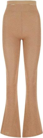 ADĀMO Andrea Adamo Femme, Pantalons, Beige, Taille: 38 FR Biscuit Stretch Mesh Pant