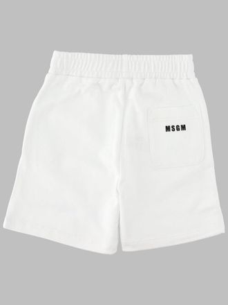 Msgm Organic Cotton Bermudas - White