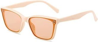 Generic Lunettes De Soleil Carrées For Hommes Et Femmes, Idéales For Les Déplacements Quotidiens, Vacances La Plage(Beige)