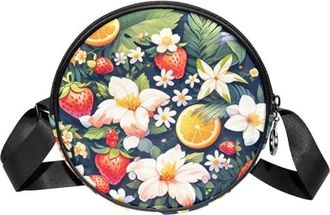 Generic Sac &agrave; bandouli&egrave;re rond pour femme, petit sac &agrave; bandouli&egrave;re avec fermeture &eacute;clair, bretelles r&eacute;glables, style d&eacute;contract&eacute;, pour femmes et filles