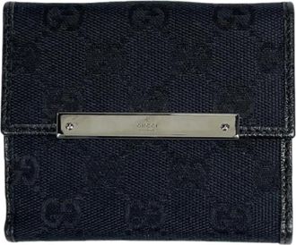 Gucci Portefeuille Bi-fold Vintage Pre-owned - Femme - Pre-owned - Noir - Taille: ONE Size