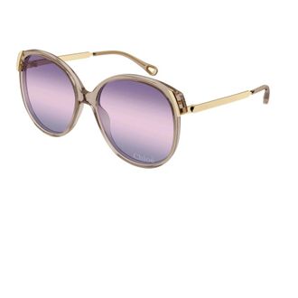 Chlo&eacute; Lunettes de soleil &eacute;l&eacute;gantes au design unique - Femme - Accessoires - Jaune - Taille: 58 MM