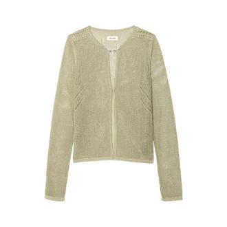 Zadig&Voltaire Saya Open-Knit Strickjacke - - Knitwear - Damen - Gr&uuml;n - S