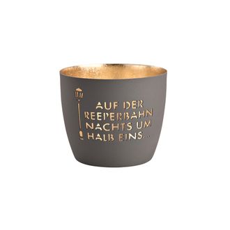 Giftcompany Windlicht Madras Reeperbahn Eisen H&ouml;he 8,5 cm dunkelgrau Gold, 1144704038