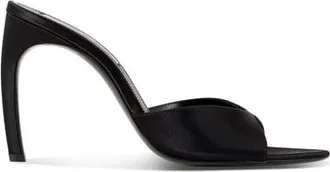 Victoria Beckham Chaussures satin&eacute;es &agrave; talon en soie et cuir m&eacute;lang&eacute;s
