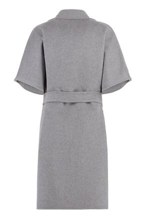 Bottega Veneta Womens Wool And Cashmere Coat Grey
