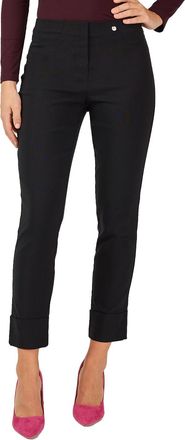 Robell Style BELLA09-7/8 Damen Jeans Straight - Jeanshose Damen high Waist - Stretch Jeans Hose mit Aufschlag und Ges&auml;&szlig;taschen - Bitte Zwei Gr&ouml;&szlig;en Kleiner be