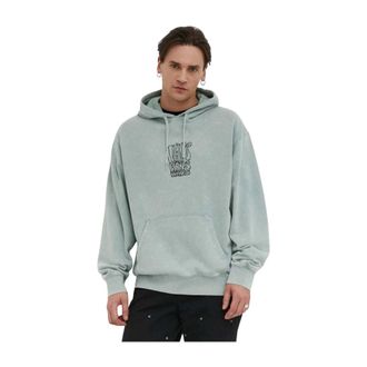 Vans Homme, Sweatshirts et sweats &agrave; capuche, Vert, Taille: M Crash Stack Loose Pullover Sweat &agrave; capuche