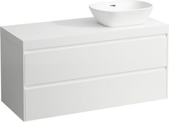 Laufen Lani Waschtischplatte wei&szlig; matt inkl. Unterschrank, 1 - Laufen