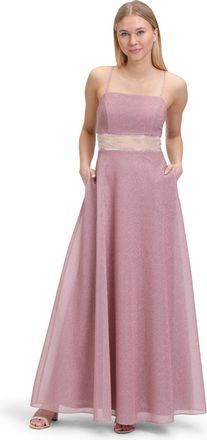 Vera Mont Damen Abendkleid mit Effektgarn 34, Rose/Cream
