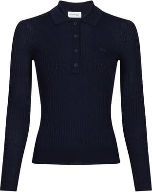 Lacoste Polo &agrave; manches longues en laine