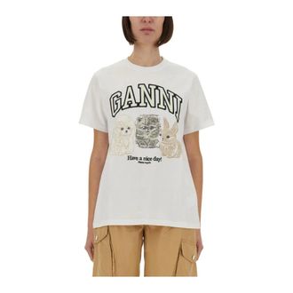Ganni Damen, Oberteile, Wei&szlig;, MGr&ouml;&szlig;e