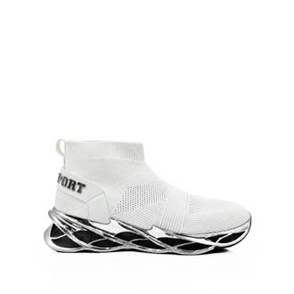 Plein Sport Baskets Basses Style Chaussette - unisex - Sport - Gris - Taille: 39 EU
