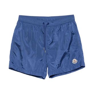 Moncler Homme, Maillots de bain, Bleu, Taille: L V&ecirc;tements de mer bleus avec cordon de serrage