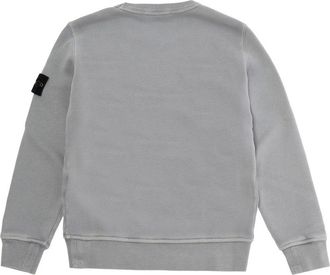 Stone Island Boys Hooded Zip-Up Sweatshirt Grey Tech Fabric Hoods & Sweatshirts