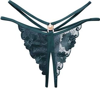 Generic Porte-Jarretelles Femme Sexy Slips Dames Culottes Dentelle Sous-V&ecirc;tements Thong Pants Dessous F&eacute;minins Hot (Vert Arm&eacute;e, Taille Unique)