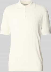 Redefined Rebel Slim Fit Strick-Poloshirt mit Zopfmuster Modell Miller